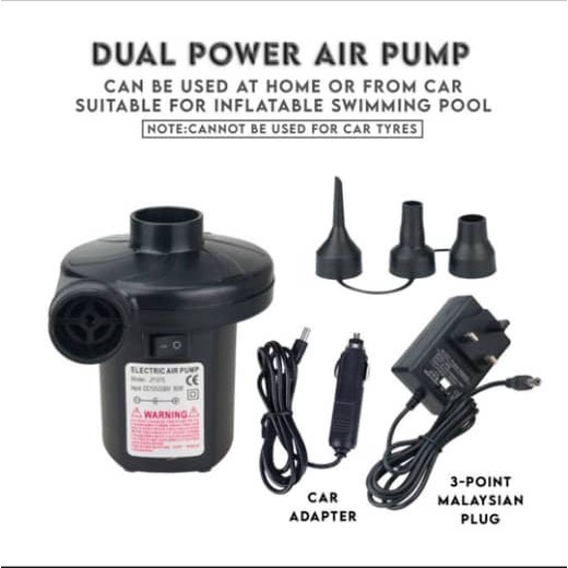 Msia 3 Pin Plug Pump Electric Air Pump 12V Home Electric Pump UK plug ...