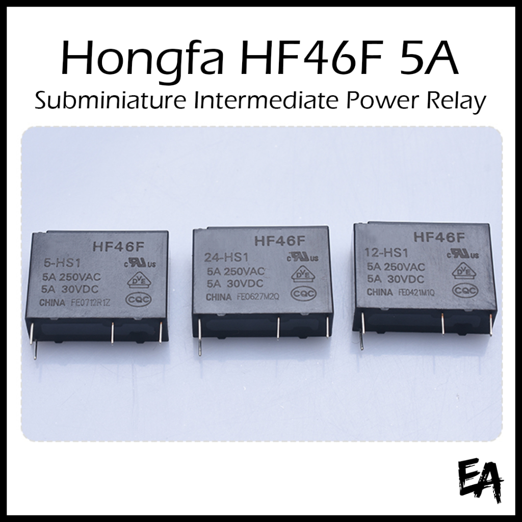 Hongfa Subminiature Intermediate 5A Power Relay HF46F | Shopee Malaysia