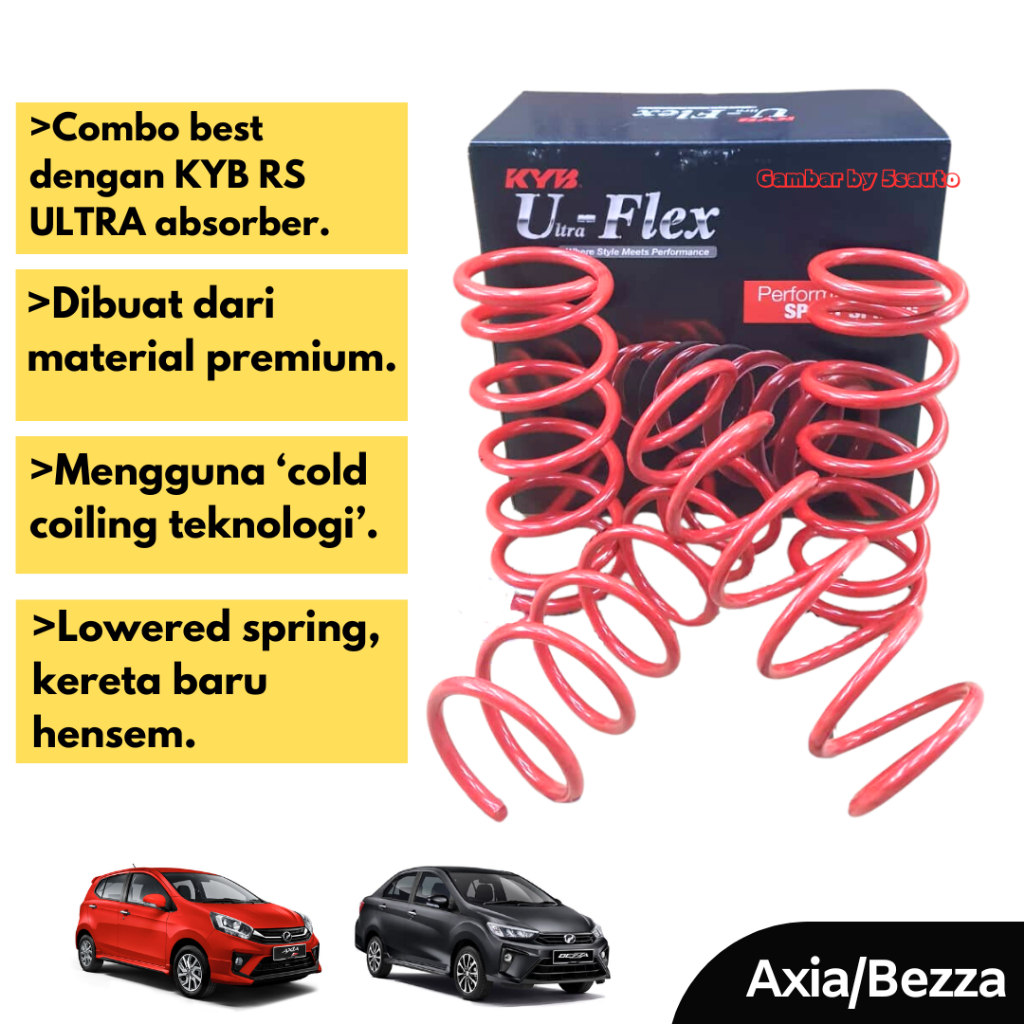 KYB ULTRA U-FLEX Axia (2014-2022) / Bezza Lowered Performance Sport ...