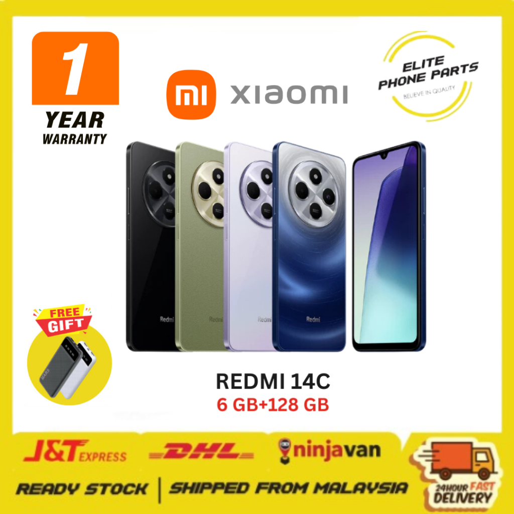 Redmi 14C PURPLE (6GB+128GB) | Mediatek Helio G81 Ultra | 6.88" IPS LCD ...