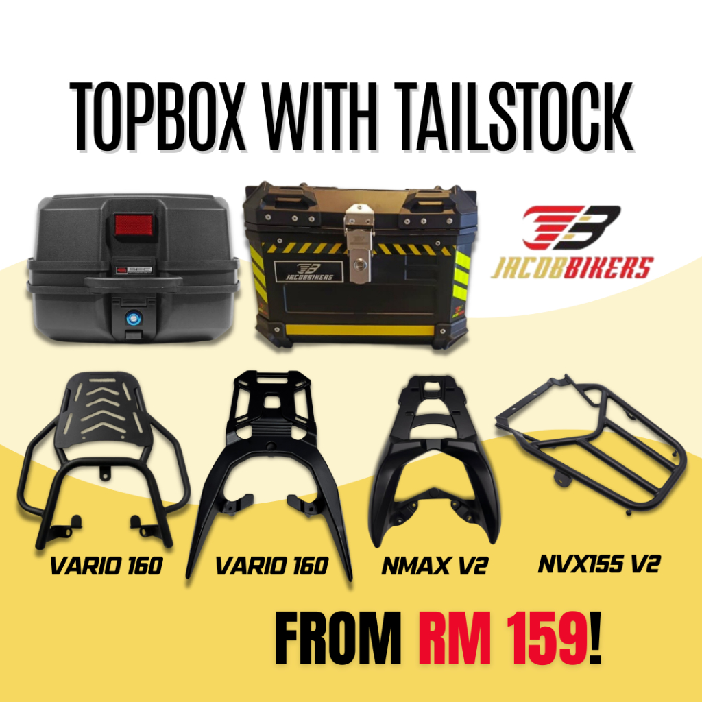 HONDA VARIO 160 YAMAHA NMAX V2 NVX155 V2 TAILSTOCK WITH TOP BOX ...