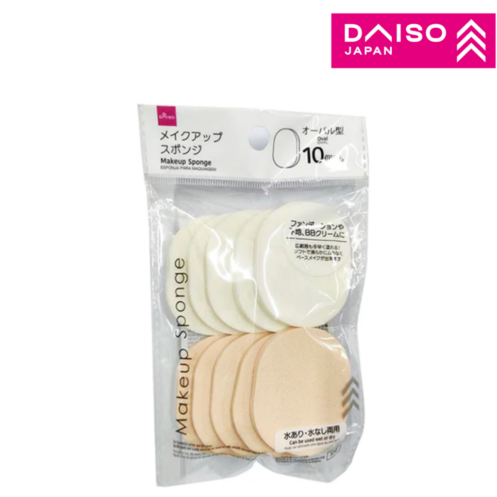 DAISO Makeup sponge (oval, 10 pieces) | Shopee Malaysia