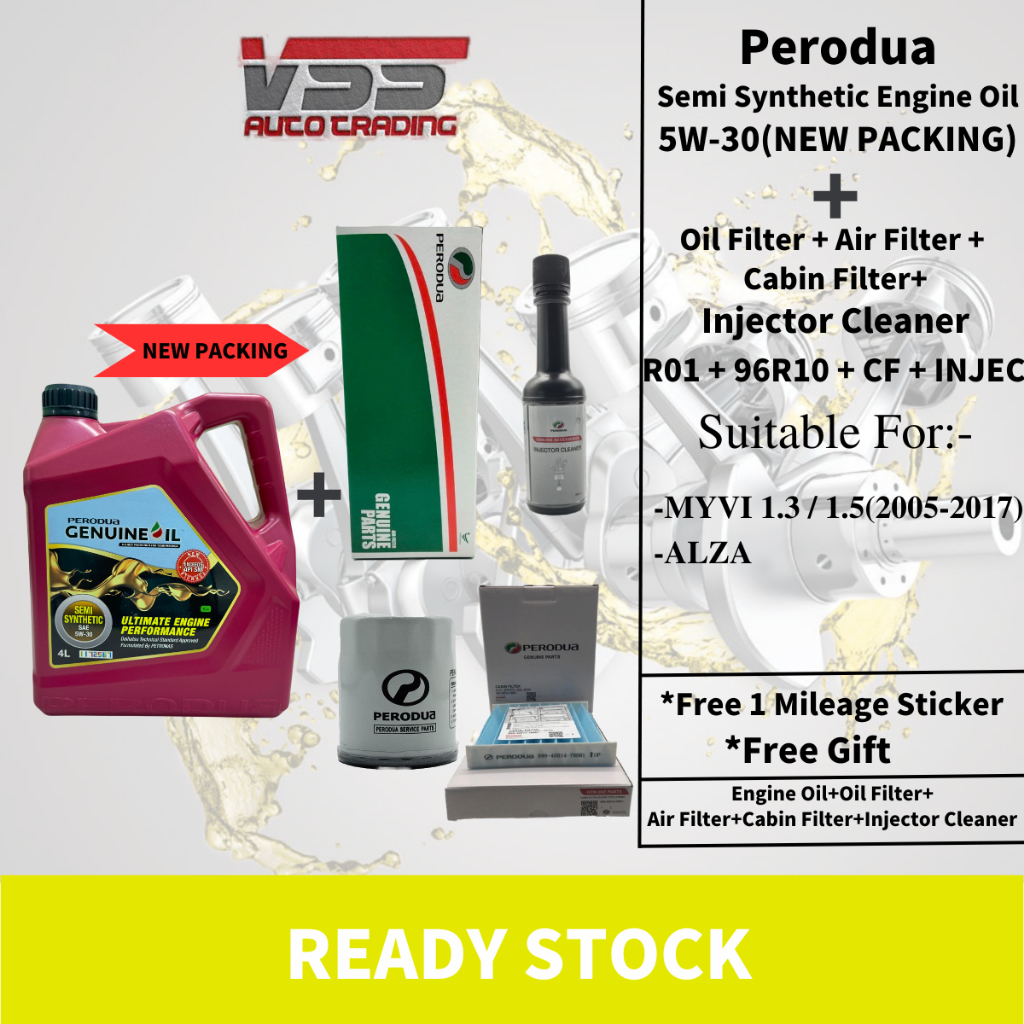 Perodua 5W30 (4L)+Oil Filter+Air Filter + Injector Cleaner - Semi ...