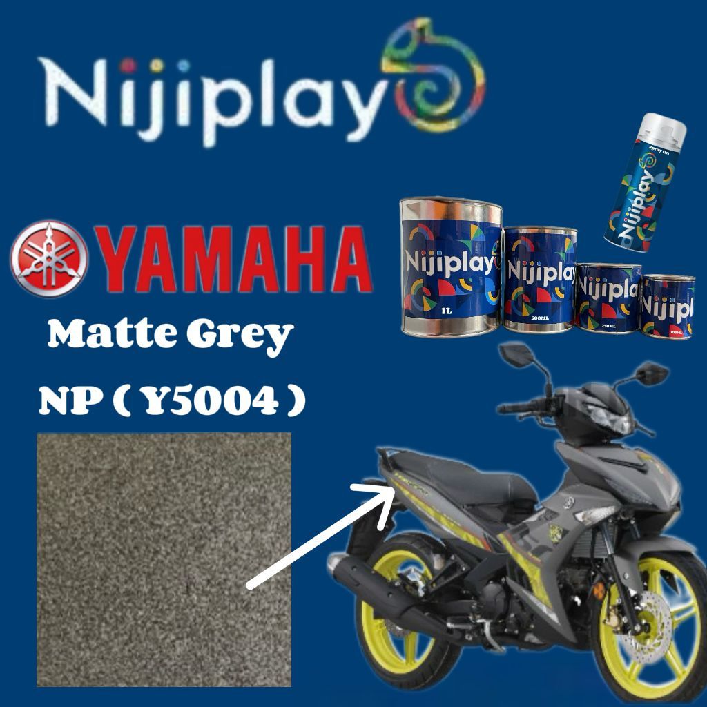 NIJIPLAY Y5004 MATTE GREY YAMAHA Y15 MX KING 2K MOTOR PAINT | Shopee ...