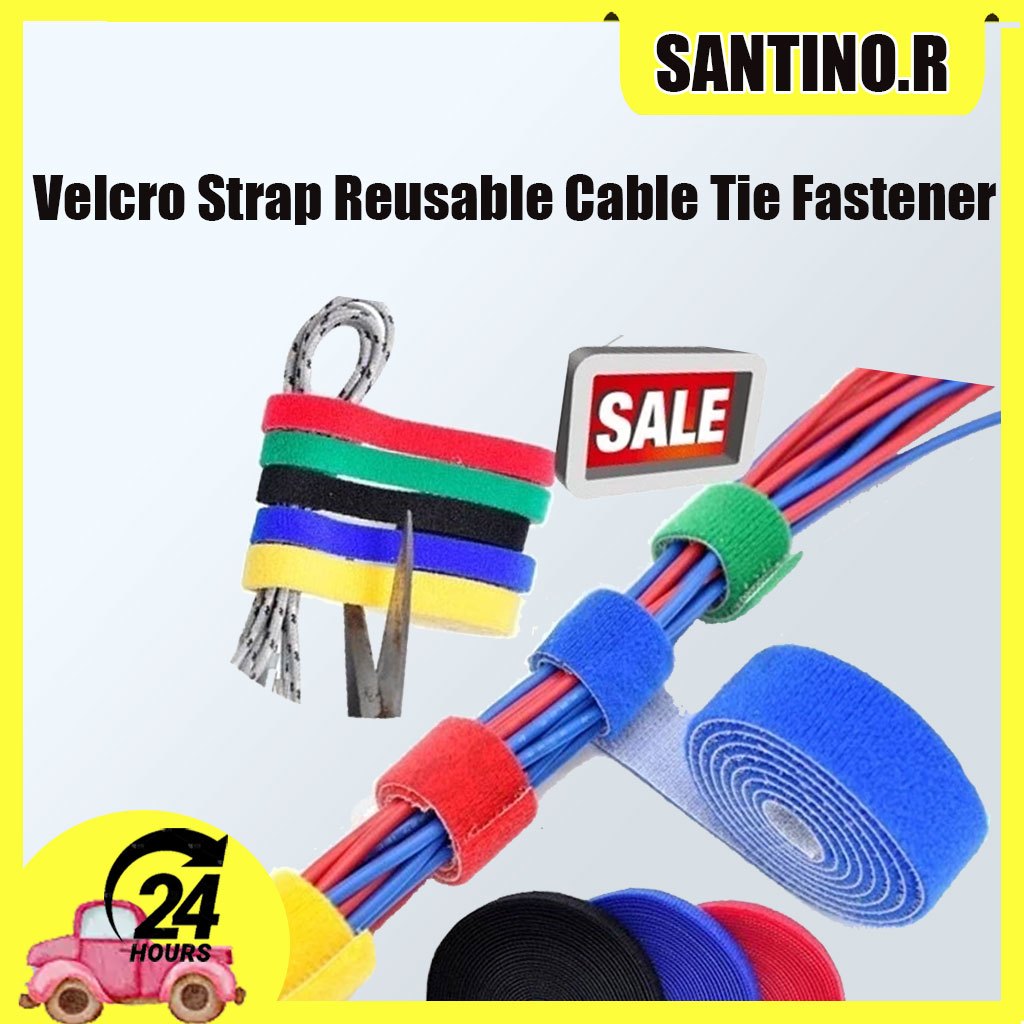 Velcro Strap Reusable Cable Tie Fastener Tape Wire Organizer Earphone ...