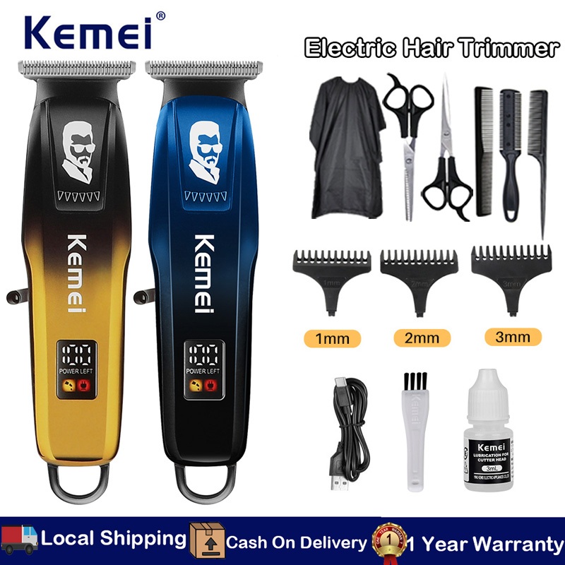 mesin rambut Kemei Hair Trimmer Original Cordless Zero Gapped Hair ...