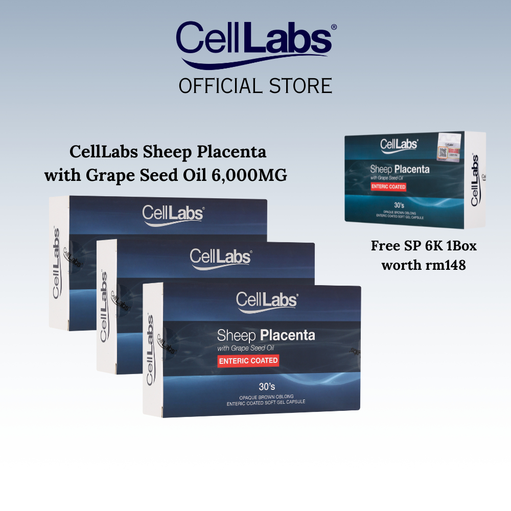EXP 08/04/2025 Buy 3 Free 1 CellLabs Sheep Placenta Grape Seed Oil Anti ...