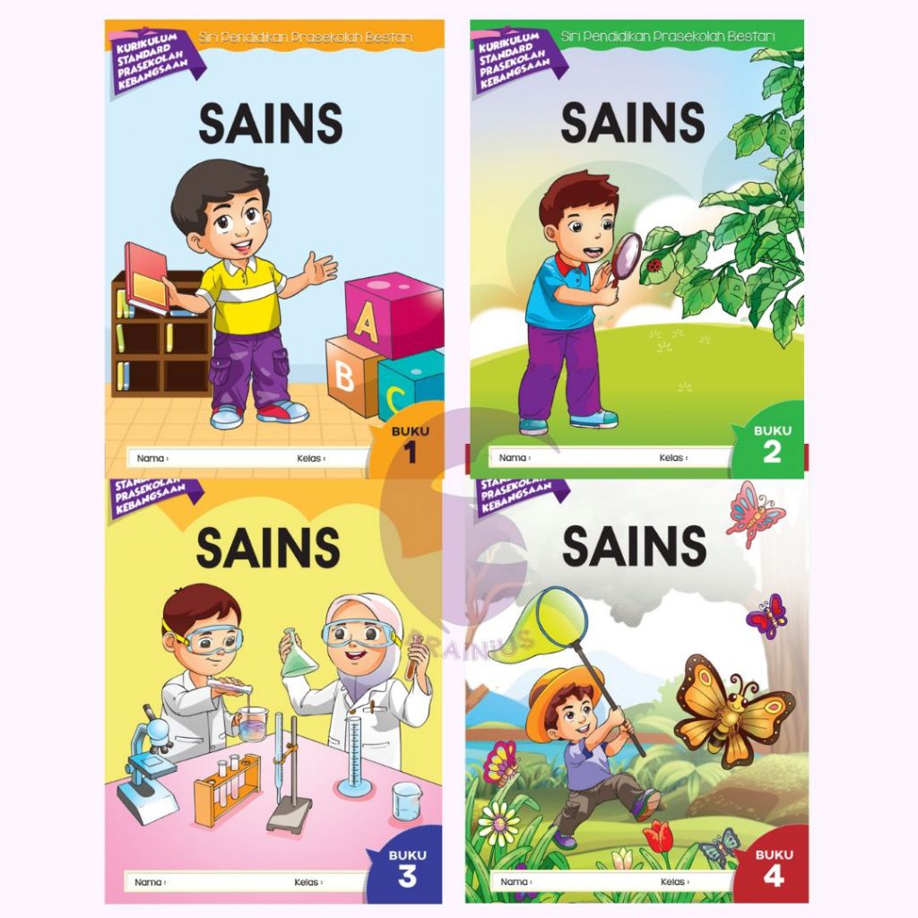 Buku Latihan Sains Prasekolah atau Tadika sesuai umur 4 hingga 6 tahun ...