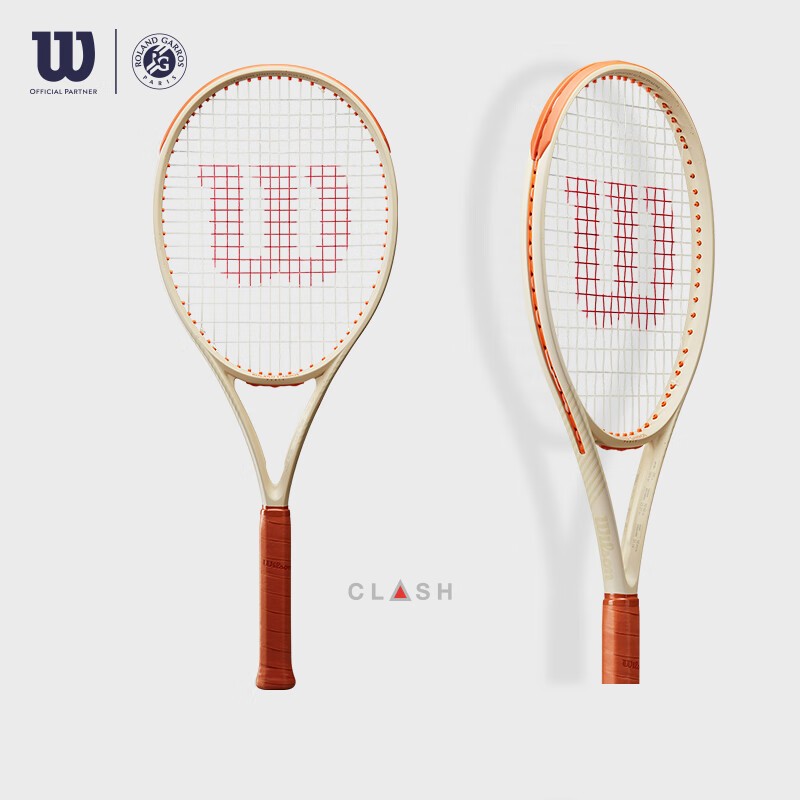 Wilson Clash 100 V2 Roland Garros Performance Tennis Racket (Unstrung ...