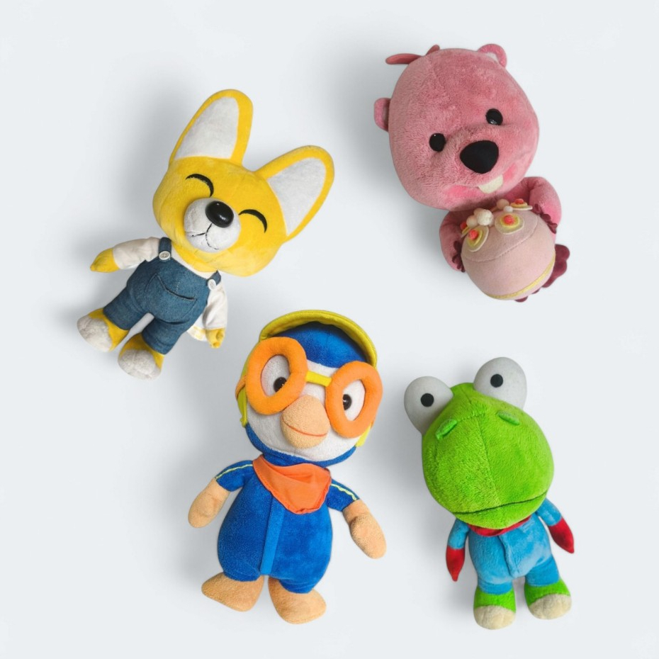 Pororo and Friends Crong Eddy loopy Characters Plush Toys | Shopee Malaysia