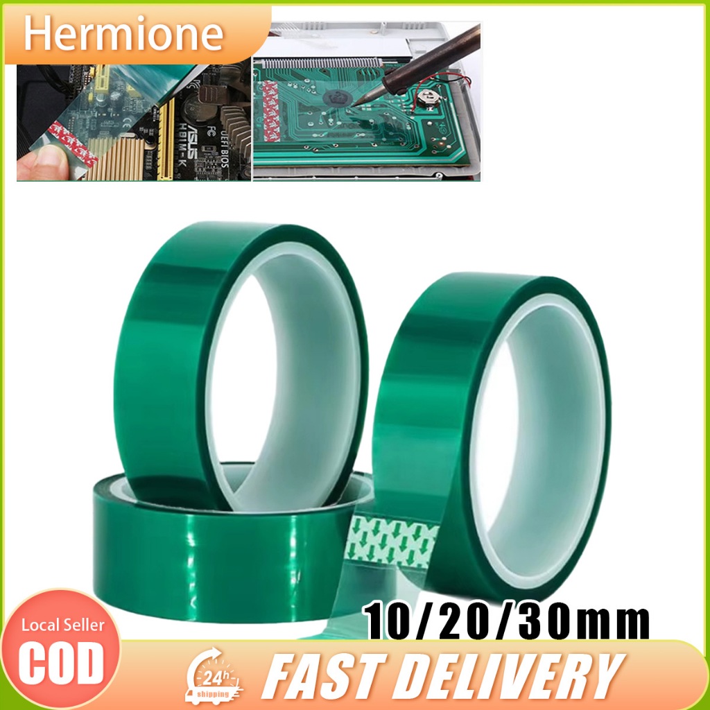 10MM-30MM High Temperature Heat Resistant Film Tape 33M/Roll Green PET ...