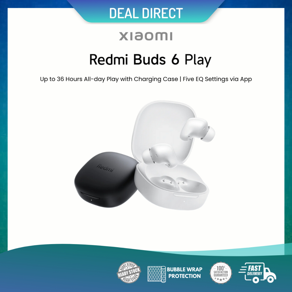 Xiaomi Redmi Buds 6 Play 10mm dynamic driver/up to 36h battery life /AI ...