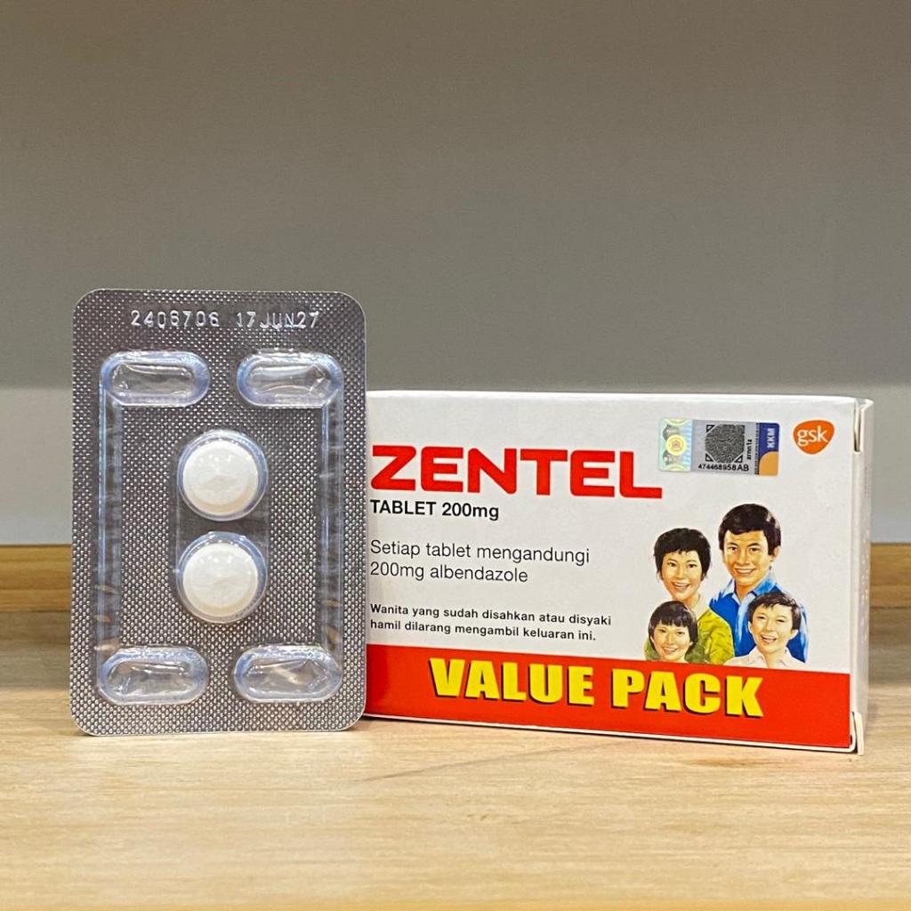 Zentel Tablet 200mg Ubat Cacing | Shopee Malaysia
