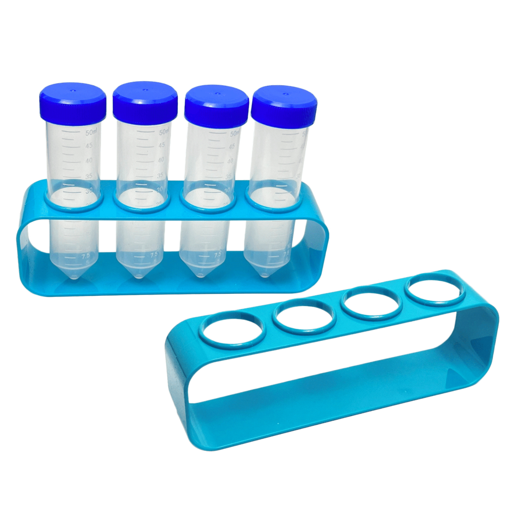 4-Hole Centrifuge Tube Rack Light Blue Plastic Test Tube Holder Ideal ...