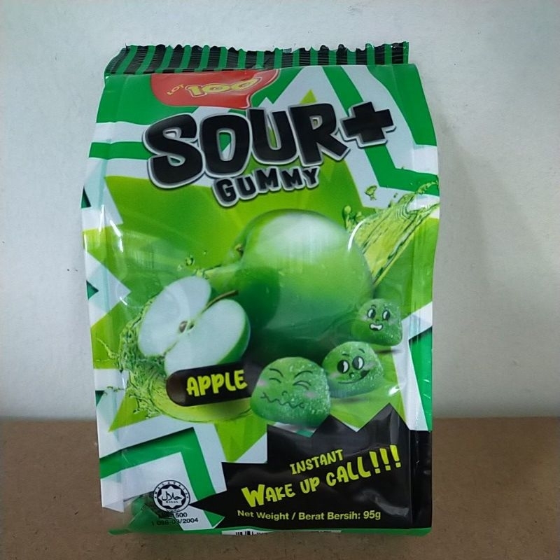 Lot 100 Sour Gummy Apple Flavour -95g | Shopee Malaysia