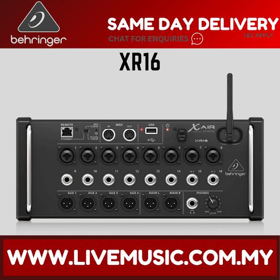Behringer X Air XR16 Tablet-controlled Digital Mixer ( XR-16 / XR 16 ) | Shopee Malaysia