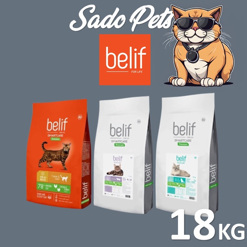 Belif Premium SmartCare Cat Food Chicken & Turkey - 18kg Skin Stomach ...