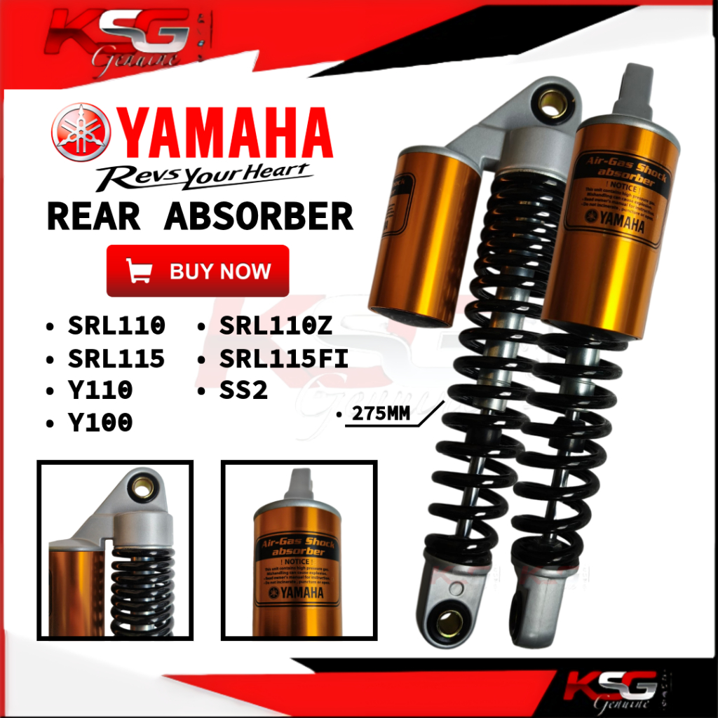 YAMAHA SRL ABSORBER 275MM LAGENDA ZR SRL110 SRL115 SRL115 FI Y100 Y110 ...