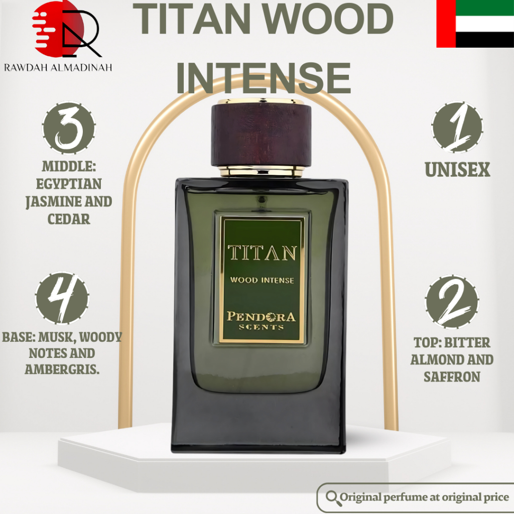 PENDORA SCENTS Titan Wood Intense Eau De Parfum, 100ml Long Lasting ...