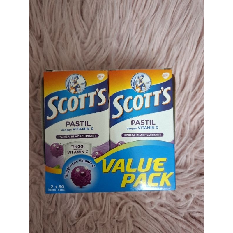 Scott's Vitamin C Pastil Blackcurrant Value Twin Pack (2x50 pastil ...