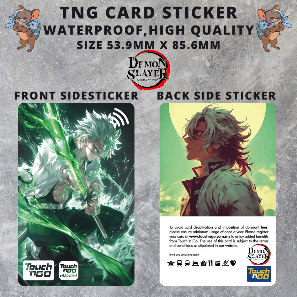 Demon Slayer Sanemi Shinazugawa - Card Sticker/Touch n Go Card Sticker ...