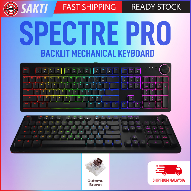 TECWARE SPECTRE PRO RGB Backlit Mechanical Switch (BROWN) GAMING ...