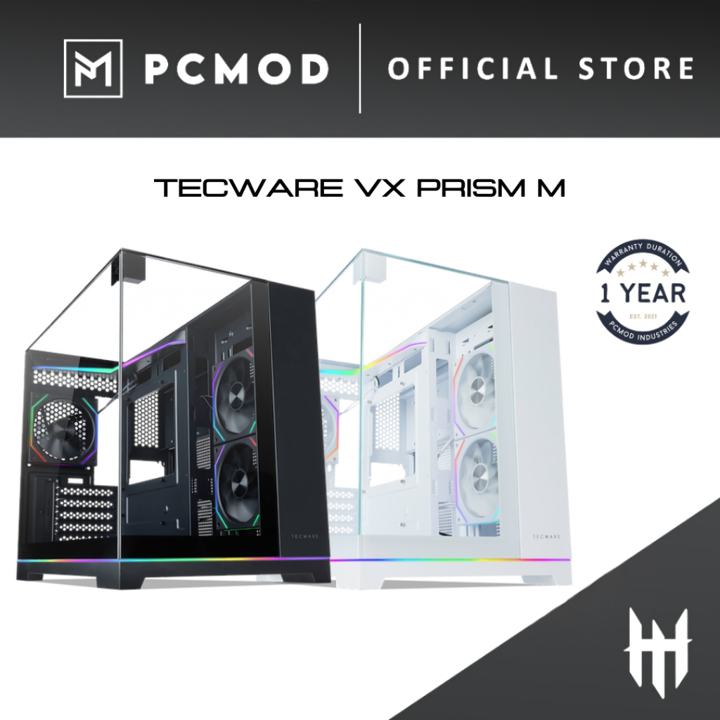 Tecware VX Prism M | Triple Tempered Glass with 3 ARGB Fans MATX ...