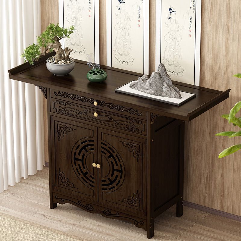 Entrance counter, offering table, incense table, household end view ...