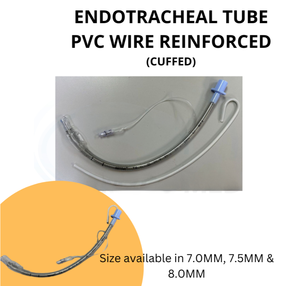 ENDOTRACHEAL TUBE (ETT), PVC WIRE REINFORCED, CUFFED | SIZE 7.0MM / 7 ...