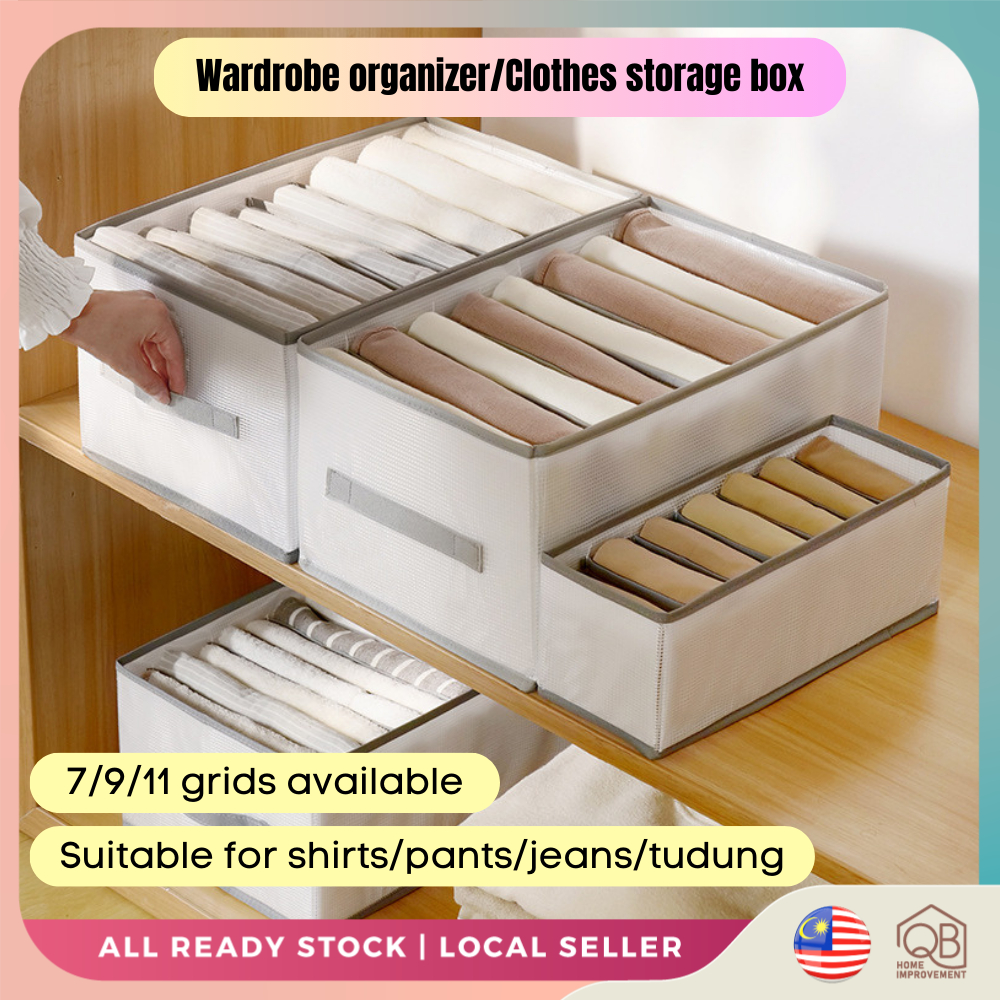 Wardrobe Organizer Clothes Organizer Fabric Storage Box Tudung ...