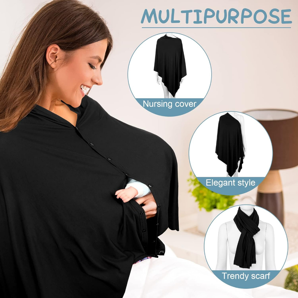 [Clearance- Red Color] Nursing Cover Breastfeeding Apron Shawl Cloth ...