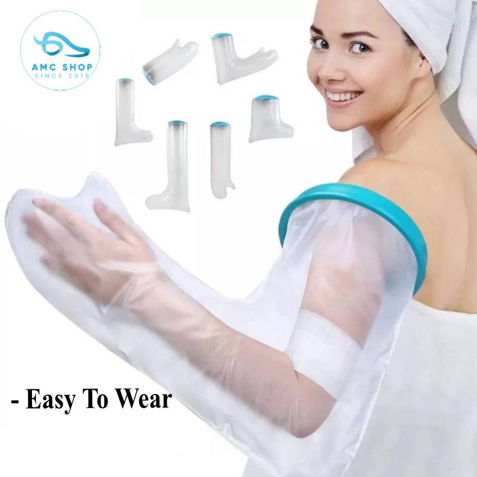 AMC Arm Cast Cover Waterproof Reusable Leg Hand Foot Ankle Knee Cast ...
