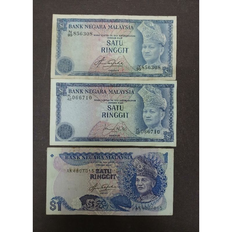 MALAYSIA 3RD, 4TH & 5TH SERIES 1 RINGGIT BANKNOTES. | Shopee Malaysia