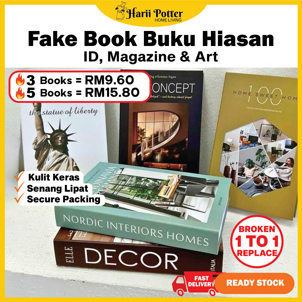 Fake Book Decorations Fake Book Display Decorative Book Fake Designer ...