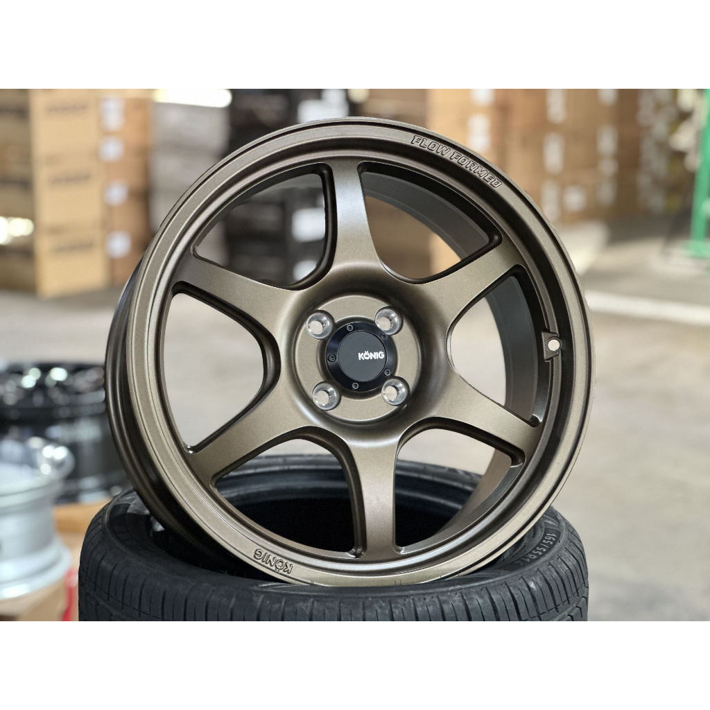 NEW 17X8J Konig Hexaform Rim (set of 4) Bronze 4X100 for Vios Yaris City Jazz Myvi Ativa Mazda 2 ...