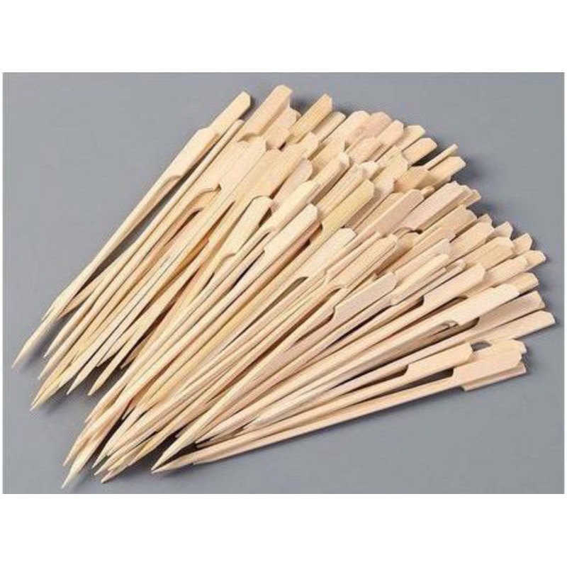 25/50/100PCS Bamboo Stick Skewer Oden Burger Satay BBQ Fruit Stick Lidi ...