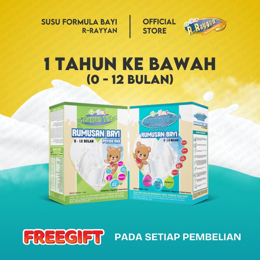 OFFICIAL STORE R RAYYAN Susu Formula Newborn Sehingga 12 Bulan 500gram ...
