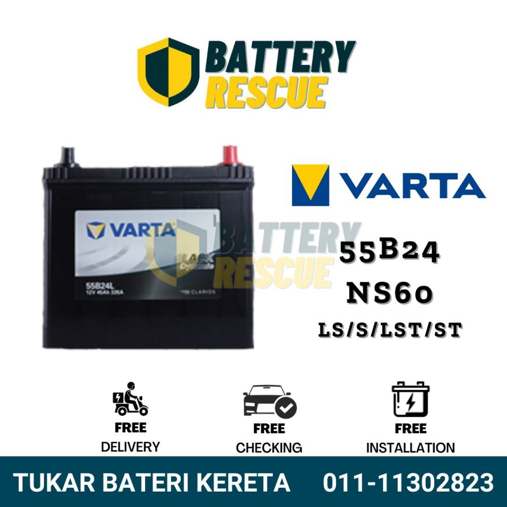 [Installation Available] 55B24L | Varta Blue Car Battery Bateri Kereta | Waja Vios Civic Almera ...