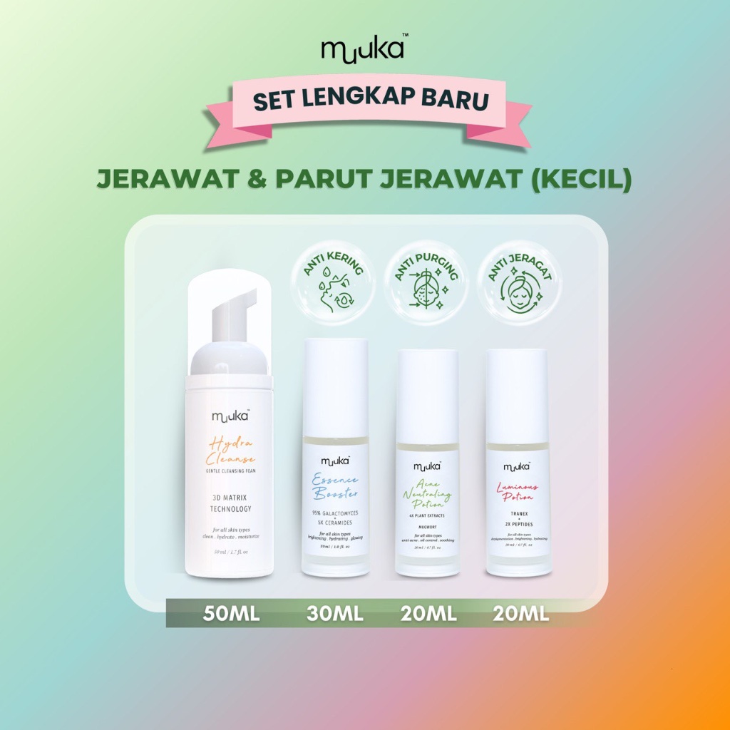 MUUKA Set Lengkap Baru Jerawat & Parut Jerawat (TRIAL) | Shopee Malaysia