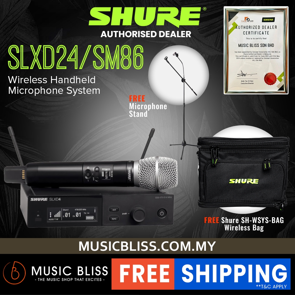 Shure SLXD24/SM86 Wireless System with SLXD2/86 Handheld Transmitters | Shopee Malaysia