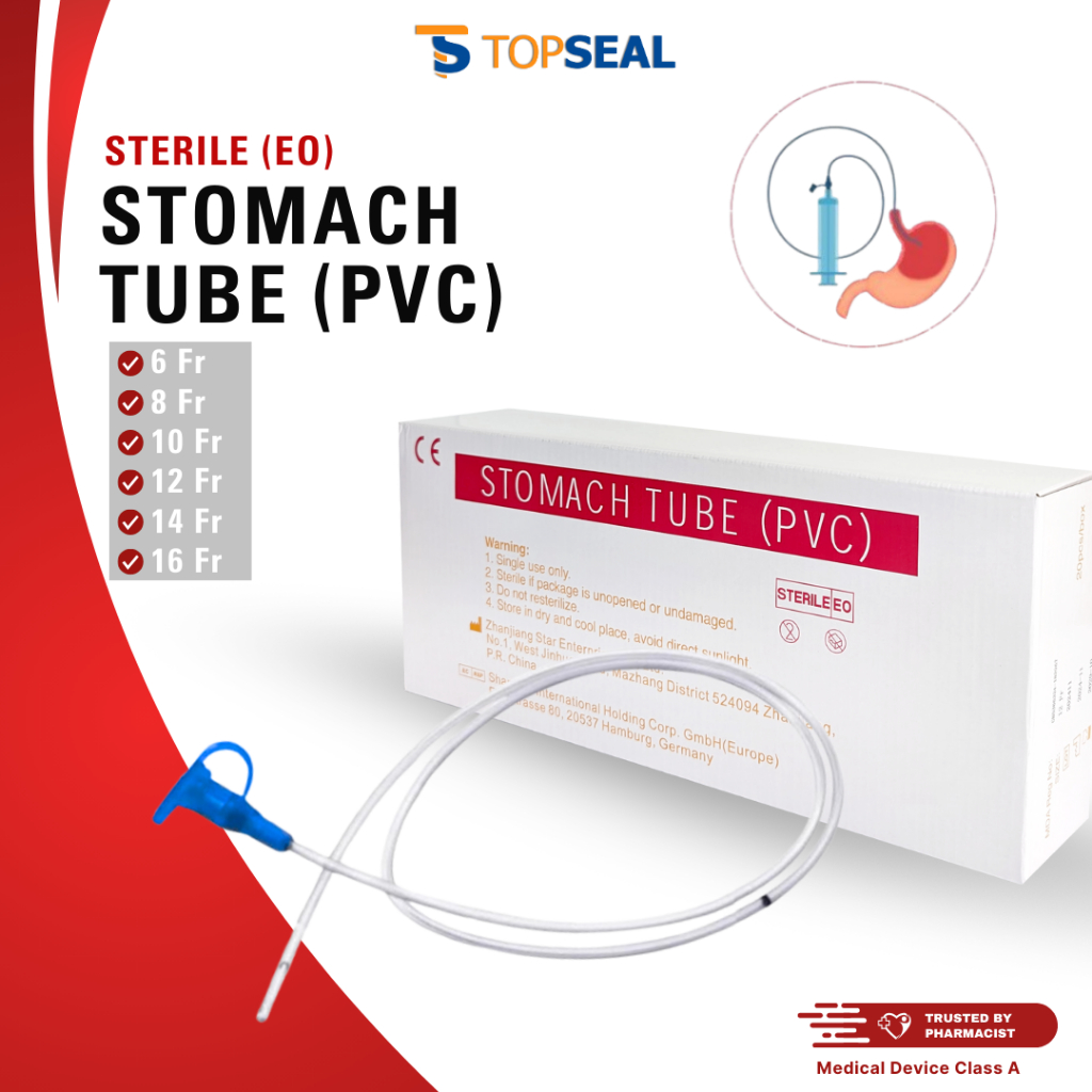 TOPSEAL Stomach Tube PVC Silicone Stomach Tube, Ryles Tube, Feeding ...