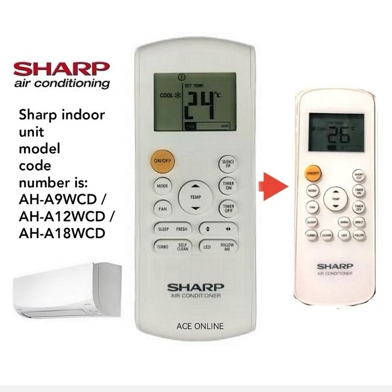 Sharp Air cond Air conditioner OEM Replacement Remote Control RG57B4 ...