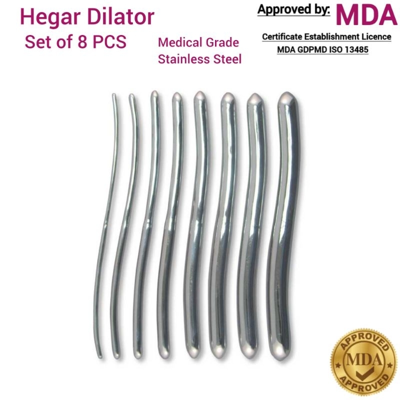 Hegar Uterine Dilator 8 PCS Set Double Ended Stainless Steel ...