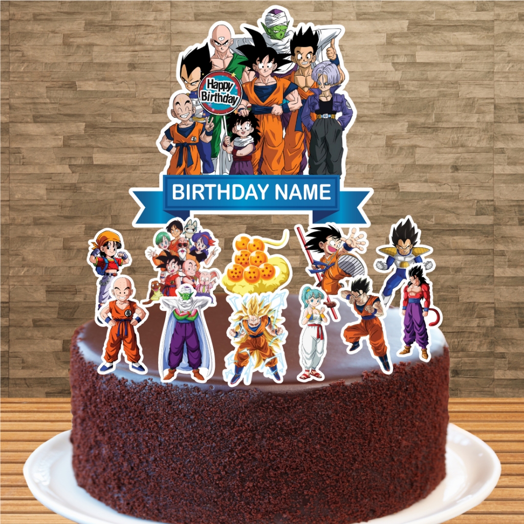 Dragon Ball Anime Cake Topper Decoration Birthday Party, Hari Jadi Kek ...