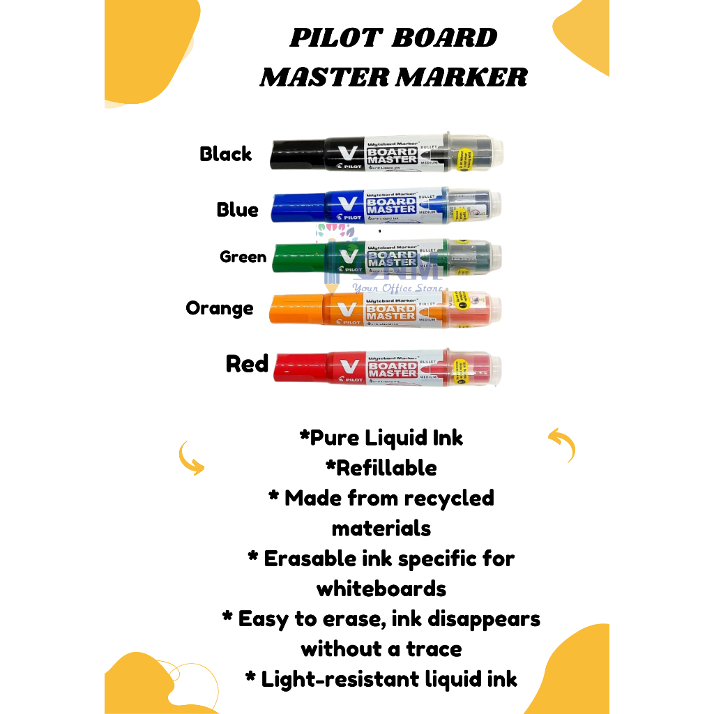 Pilot Board Master Whiteboard Marker/ Pilot V-Board Master Whiteboard ...