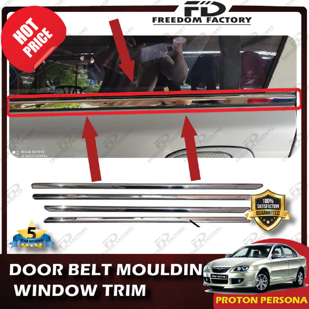 GEN2 /PERSONA window trim chrome lining door belt moulding {4PCS/SET ...