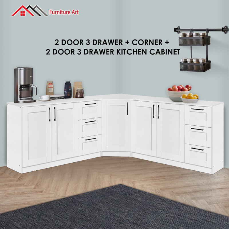 Furniture Art Corner Kitchen Cabinet/ L shape Kitchen Cabinet / Kabinet ...
