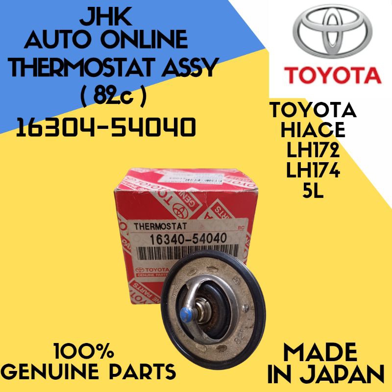 16340-54040 (82 .C)THERMOSTAT ASSY TOYOTA HIACE LH172 LH174 5L 100 % NEW GENUINE PARTS MADE IN ...