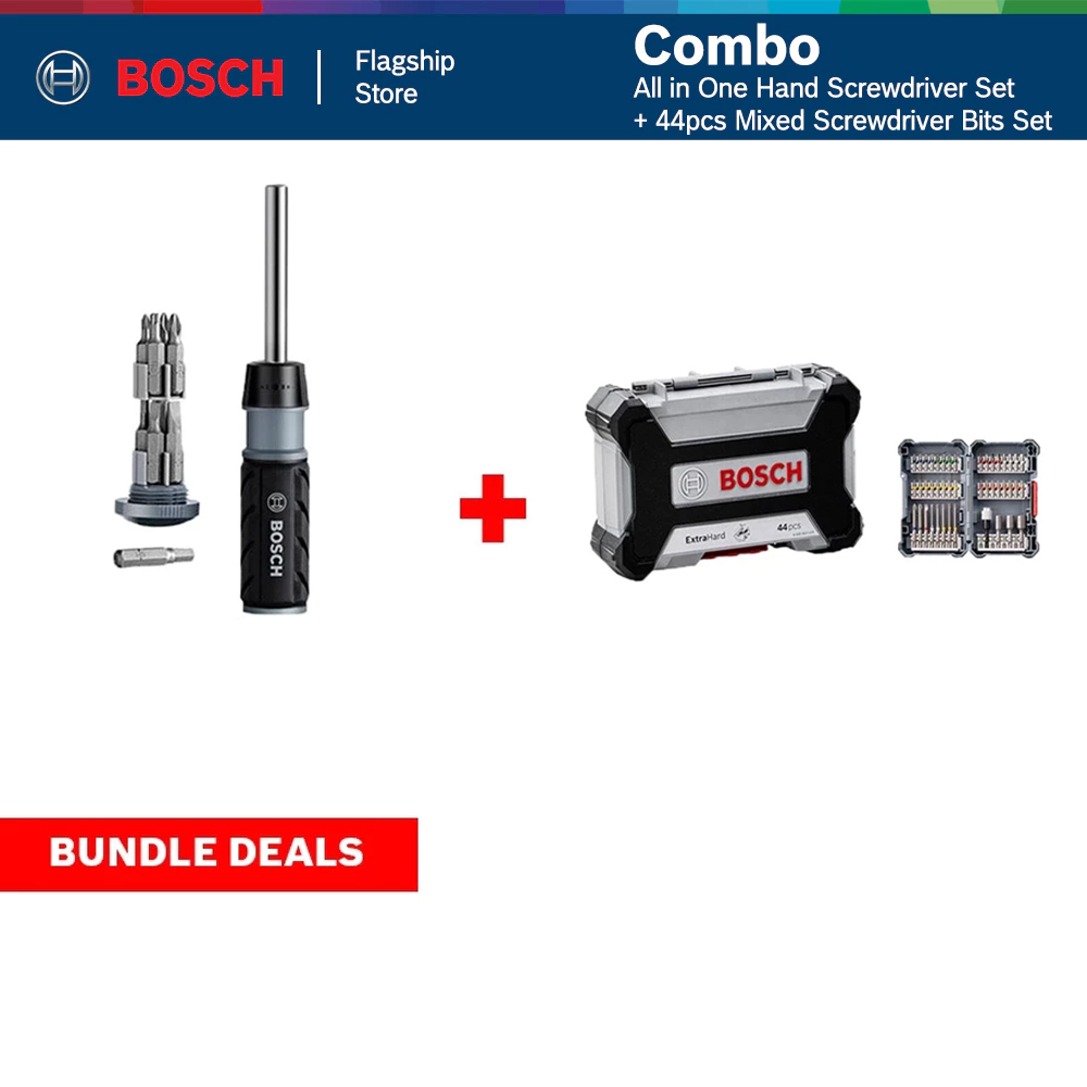 BOSCH [COMBO] All in One Hand Screwdriver Set - 2607017653 + BOSCH ...