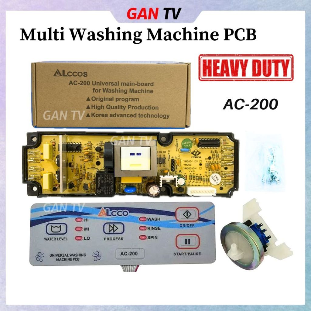 Heavy Duty AC200 Universal Multi Washing Machine Main Control PCB Board ...